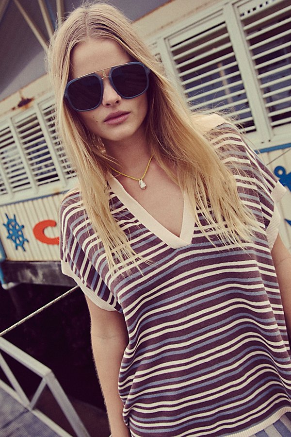 FREE PEOPLE Janis Detail Aviator Sunglasses